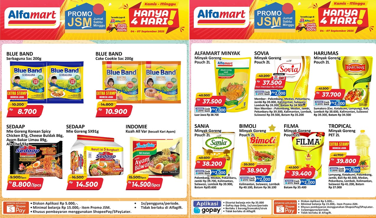 Promo JSM Alfamart Terbaru 5-7 September 2025, Blue Band hanya Rp8 Ribuan!
