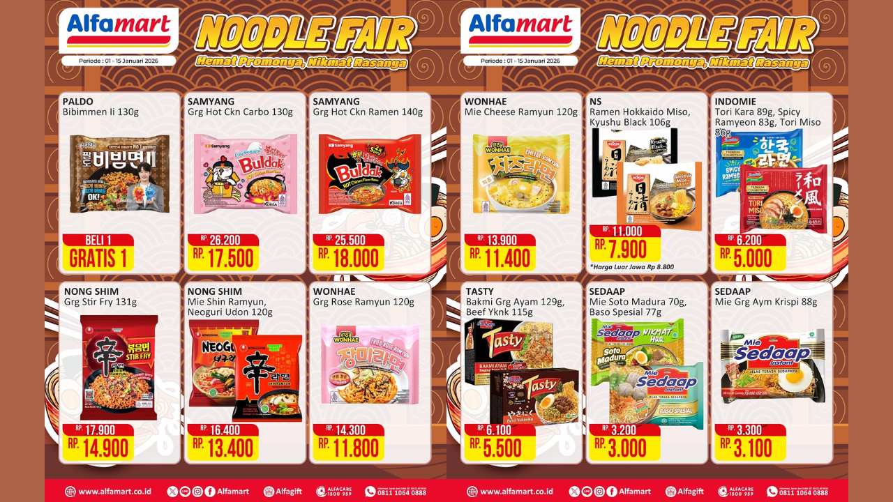 Katalog Promo JSM Alfamart Terbaru 9-11 Januari 2026, Ada Noodle Fair ...