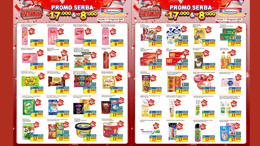 Katalog Promo Indomaret Pekan ini 11-17 Agustus 2025, Semarak Kemerdekaan Banjir Diskon Serba ...