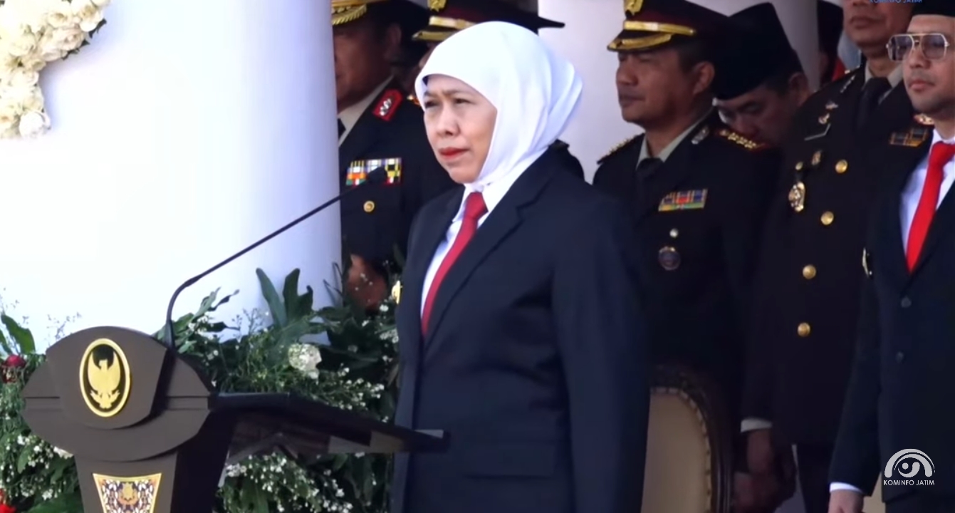 Pimpin Upacara Hari Lahir Pancasila di Grahadi, Khofifah Tegaskan Jatim ...