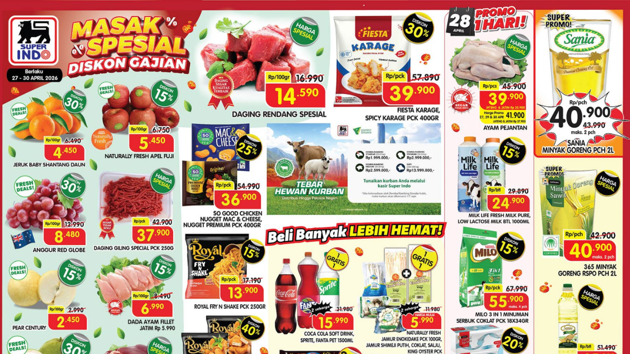 Promo Superindo Minggu Ini Terbaru 27-30 April 2026, Gajian Beli Dada ...