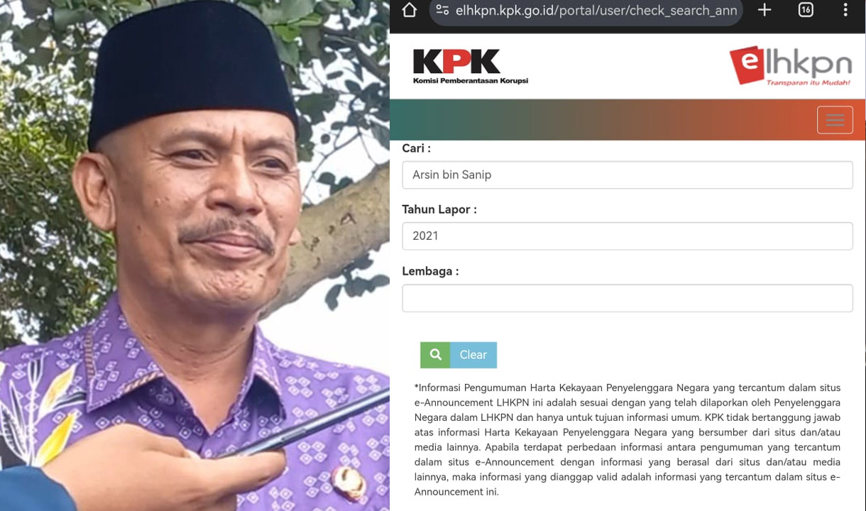 LHKPN Kades Kohod Arsin Tak Ditemukan, KPK Angkat Bicara