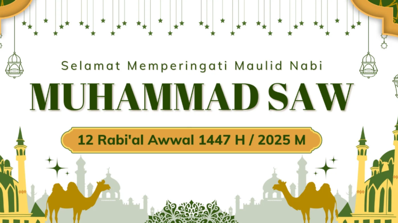 18 Link Download Banner Maulid Nabi 2025 Gratis dan Islami, Meriahkan Hari Kelahiran Rasulullah SAW