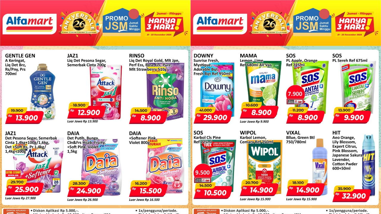 Promo JSM Alfamart Terbaru Hari Ini 22 November 2025, Borong Sabun Mama ...