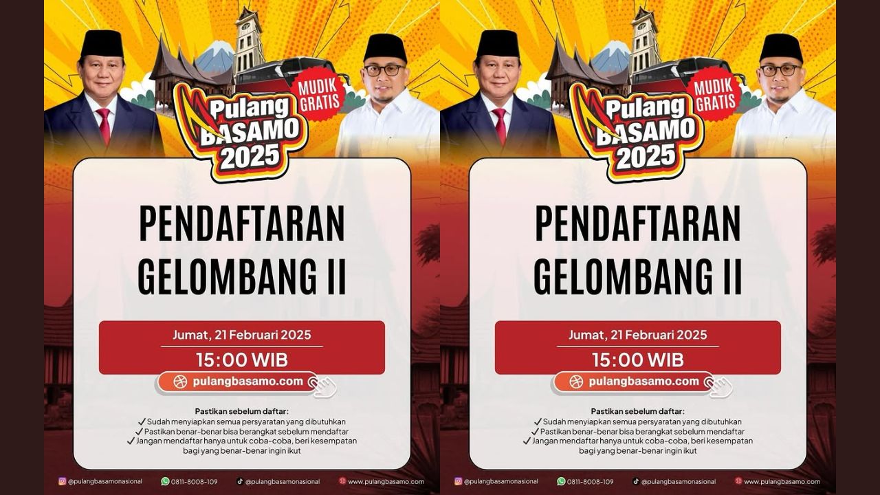 Link dan Cara Daftar Mudik Gratis Pulang Basamo 2025 Gelombang 2, Dibuka Hari ini Pukul 15.00 WIB