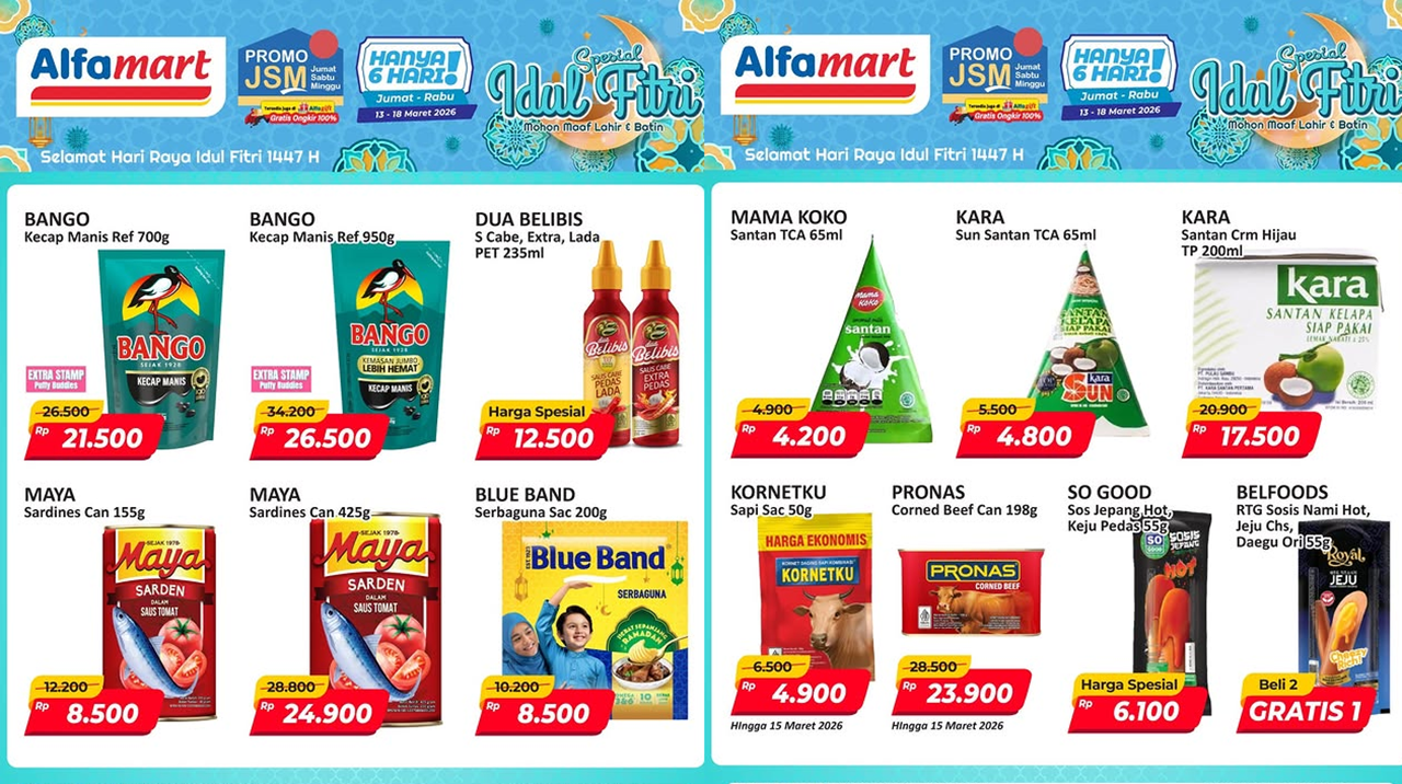 Promo JSM Alfamart 13-15 Maret 2026 Jelang Lebaran, Diskon Blue Band ...